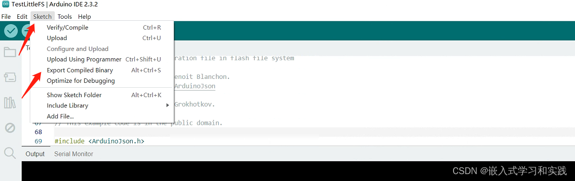 Arduino IDE导出esp8266工程编译后的bin文件_arduino编译bin文件-CSDN博客