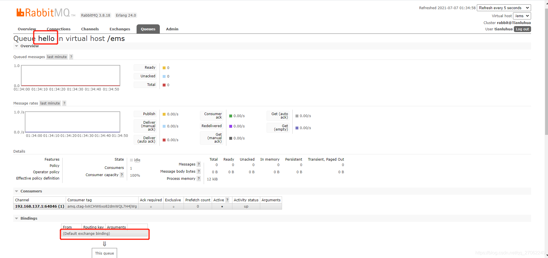RabbitMQ学习记录 - HelloWorld_rabbitmq go语言客户端实验—helloworld的实验报告-CSDN博客