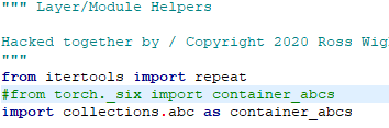 ImportError: cannot import name ‘container_abcs‘ from ‘torch._six‘_from torch six import range ...