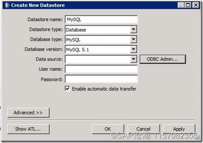 sap ds 连接mysql_[Step By Step]SAP HANA如何在SAP Business Objects Data Services中创建MySQL的连接...-CSDN博客
