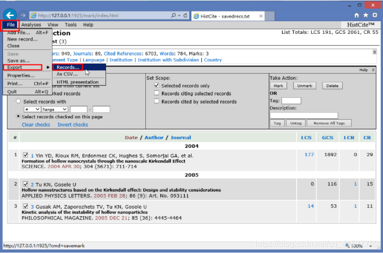 HistCite Pro简要使用说明-CSDN博客
