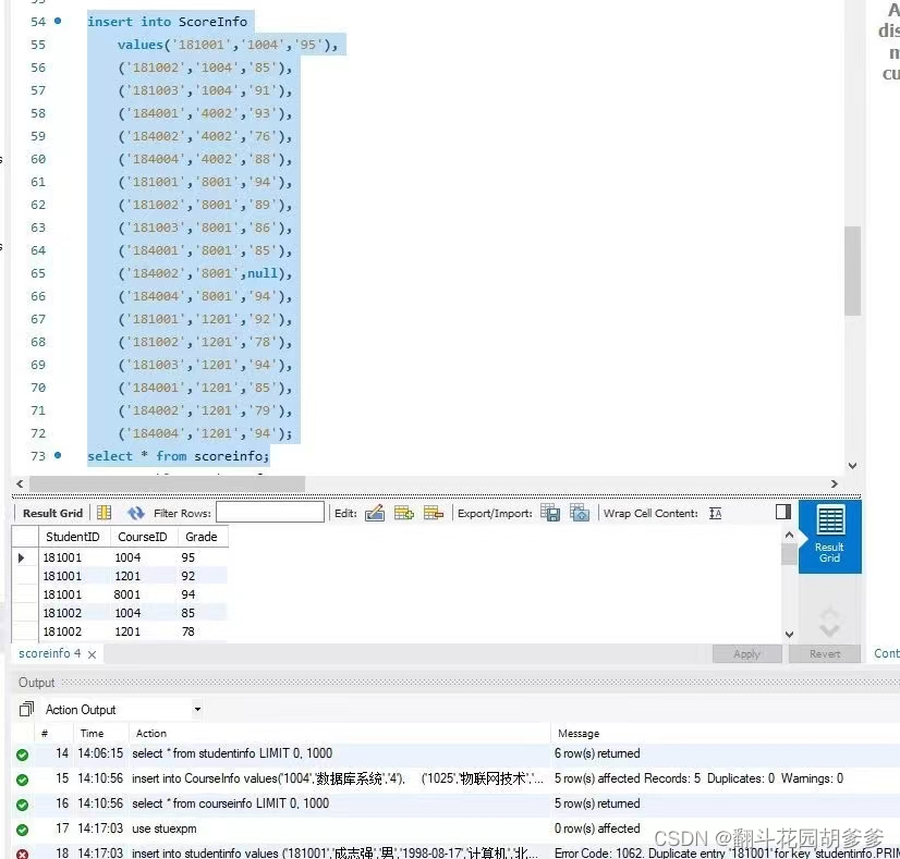 Mysql创建数据库的表结构和样本数据mysql 数据可学习 样本数据表 Csdn博客