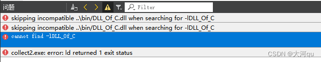 IDE /skipping incompatible xxx_d.dll when searching for -lxxx_d_skipping compatible when ...