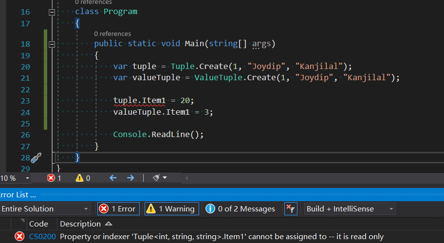如何使用 C# 中的 ValueTuple-CSDN博客