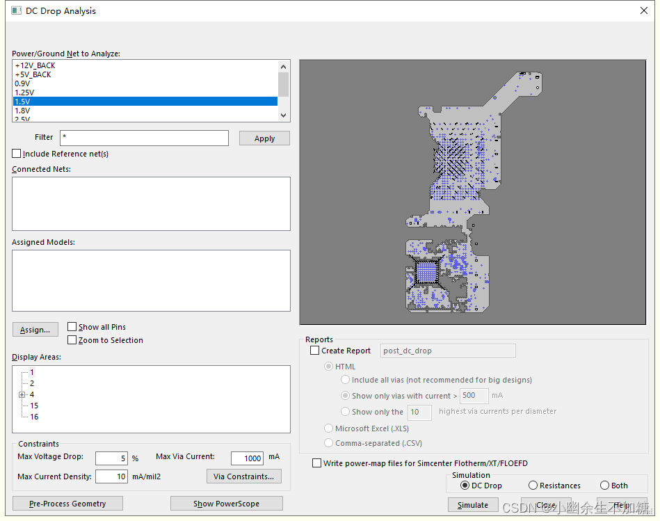 HyperLynx（二十五）电源完整性之直流压降分析（二）_hyperlynx电源仿真-CSDN博客