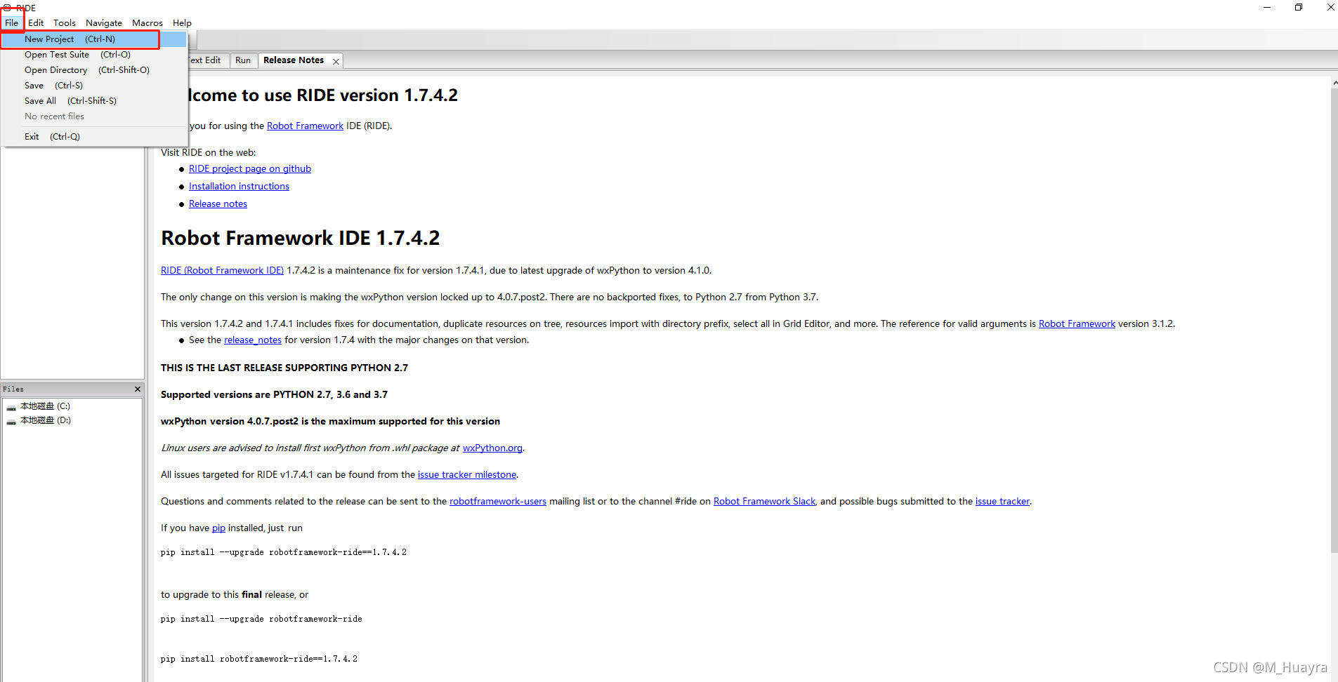 RobotFramework的入门使用_robotframework new project-CSDN博客