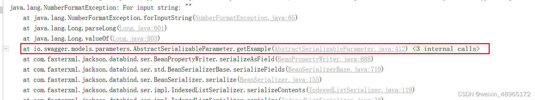 解决swagger报错javalangnumberformatexception For Input String 1198