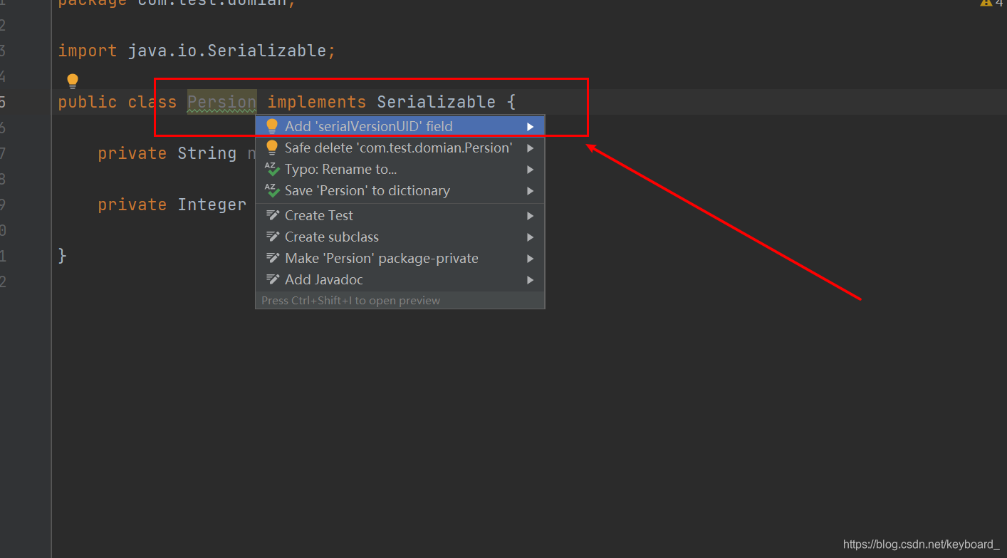 idea设置Alt+Enter快捷键生成serialVersionUID_eclipse生成uid快捷键-CSDN博客