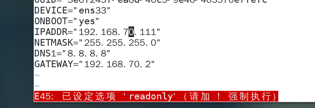 centos 编辑配置文件显示 E45：已设定选项‘readonly‘_centos e45-CSDN博客