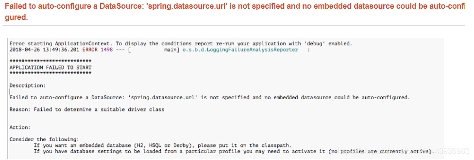 @EnableAutoConfiguration(exclude={DataSourceAutoConfiguration.class ...