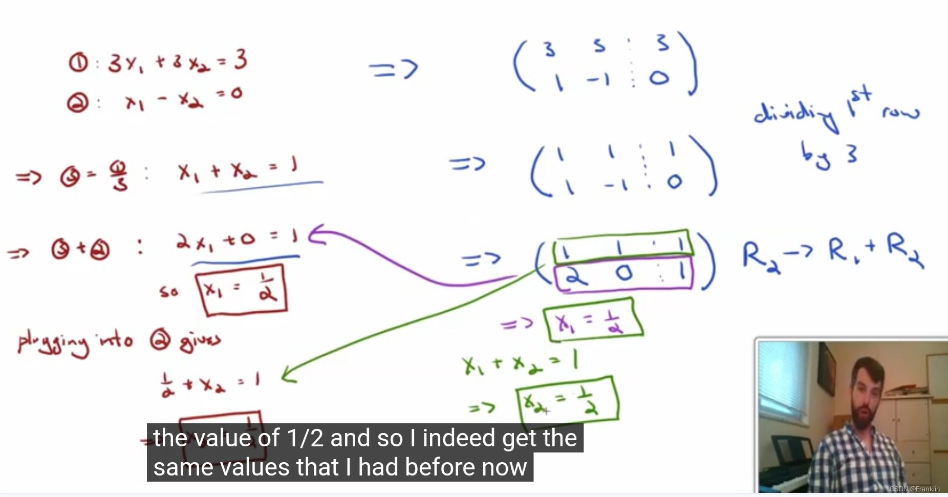 线性代数基础和英文表述【02】:矩阵的表述和初等行变换【第4-9】Matrix Notation & Row Operations REF,RREF_ref和rref-CSDN博客