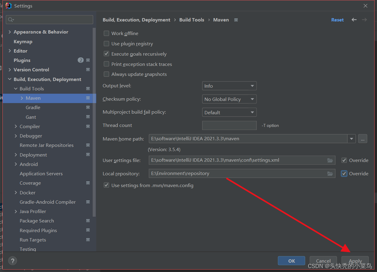 IDEA创建新项目出现错误：Cannot resolve plugin org.apache.maven.pluginsmaven-install-plugin2.5.2_cannot ...