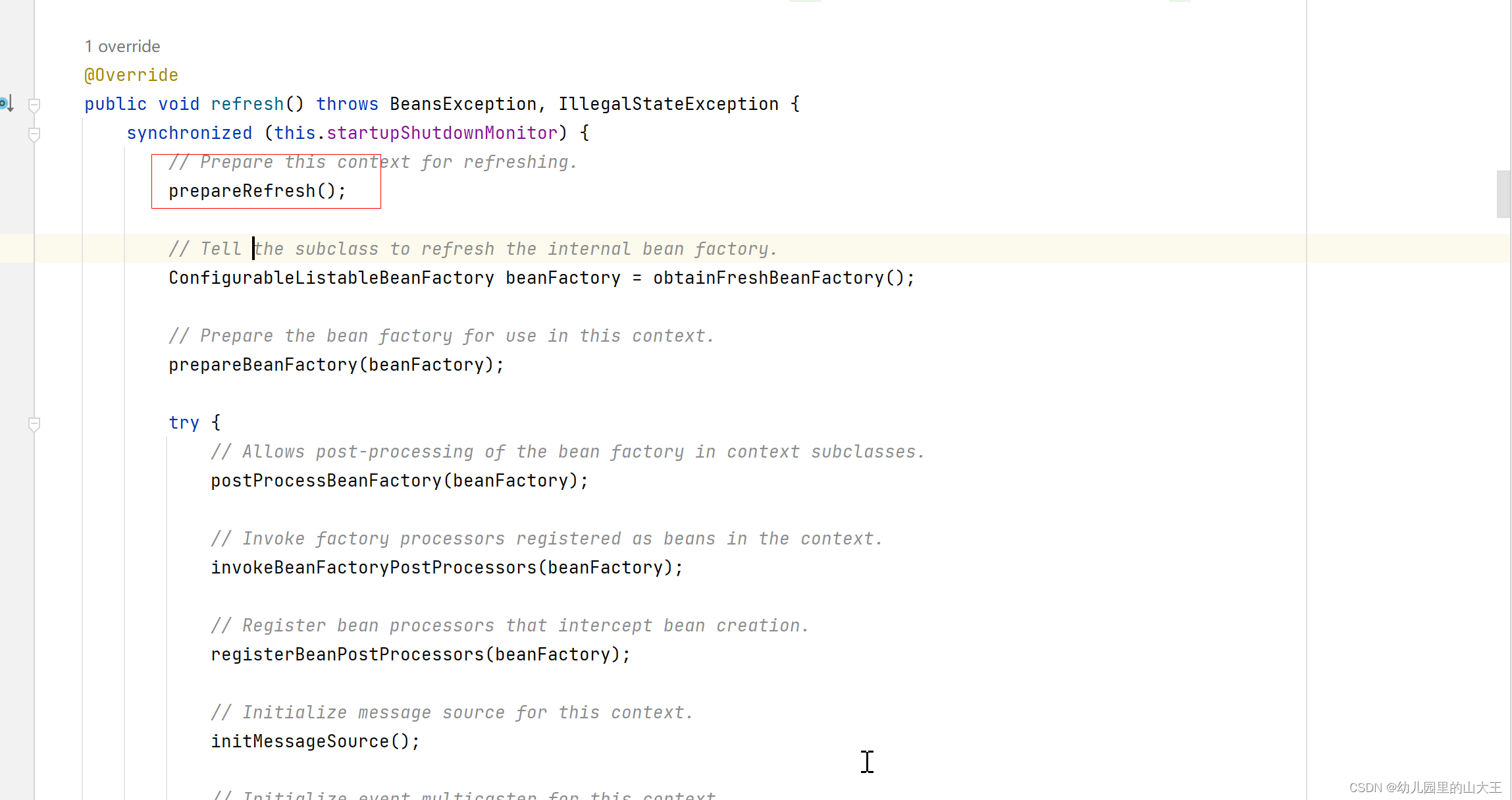 spring注解驱动系列-- spring容器创建原理_protected void preparerefresh() { this.scanner.cle-CSDN博客