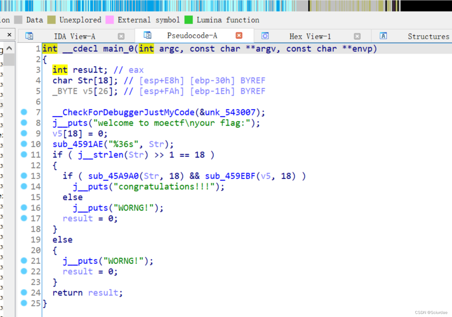 MoeCTF_2023新生赛 Reverse题解WP【详解】-（学习记录）‘‘-CSDN博客