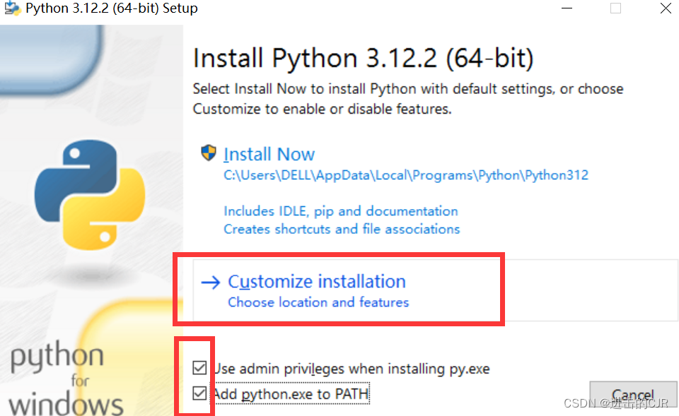 python的windows环境安装（图文版）_windows环境python安装到指定目录图解-CSDN博客