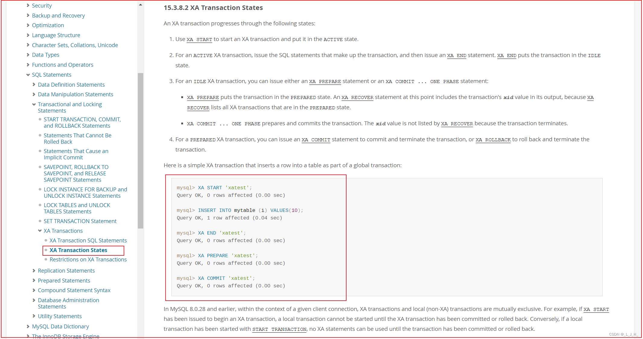 深入理解分布式事务⑨ ----＞MySQL 事务的实现原理 之 MySQL 中的XA 事务（基本原理、流程分析、事务语法、简单例子演示）详解_xa事务-CSDN博客