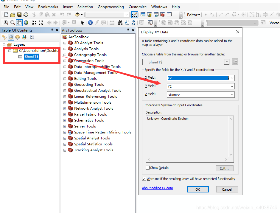 ArcGIS中坐标系转换的那些事：已有坐标如何转为点_arcgis中xy坐标点转化成点-CSDN博客