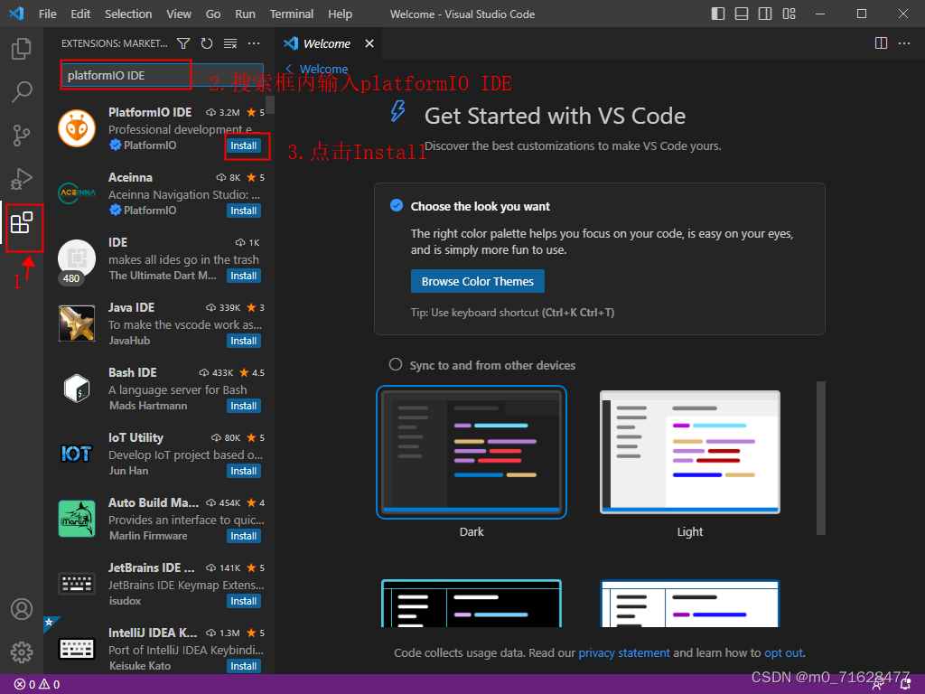 platformIO IDE下载不成功，重新安装下载_failed to install platformio ide.-CSDN博客