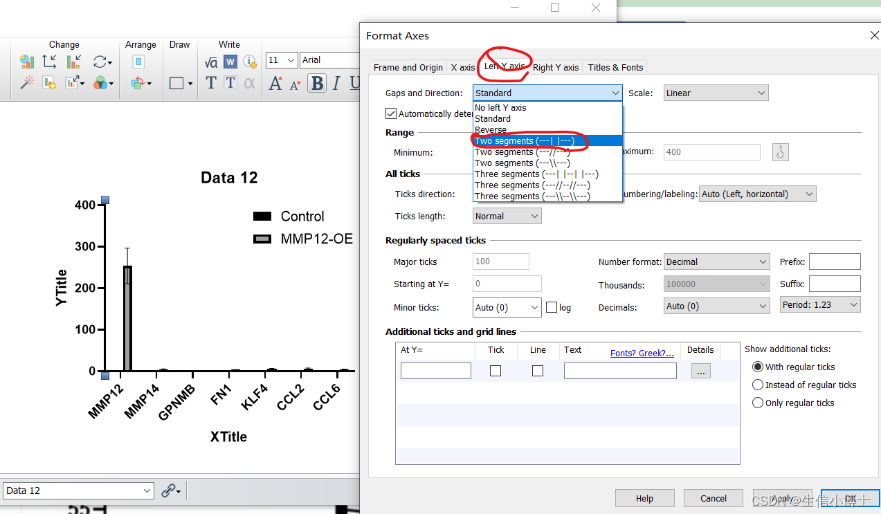 graphpad作图数据在哪里 graphpad加截断线 更改图表类型_graphpad怎么修改图例-CSDN博客