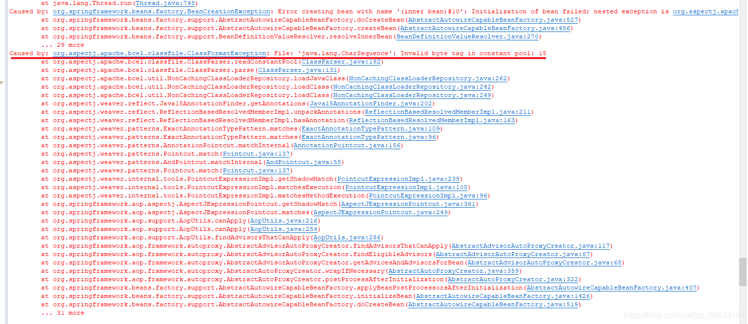 解决出现 File: ‘java.lang.CharSequence‘: Invalid byte tag in constant pool: 15 的问题_file: 'java.lang ...