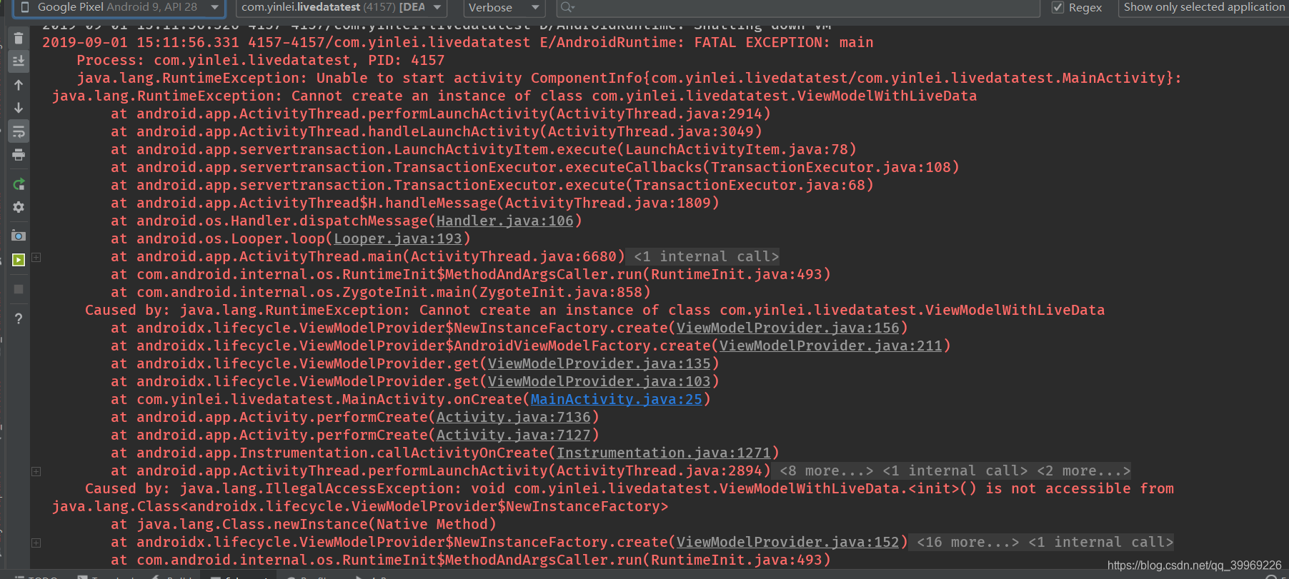 Android Jetpack: LiveData与ViewModel初始化错误问题_android viewmodel属性已经初始化 后 执行 却报未初始化-CSDN博客