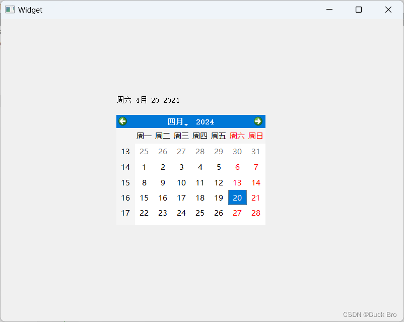 【Qt 学习笔记】Qt常用控件 | 显示类控件 | Calendar Widget的使用及说明_qcalendarwidget-CSDN博客