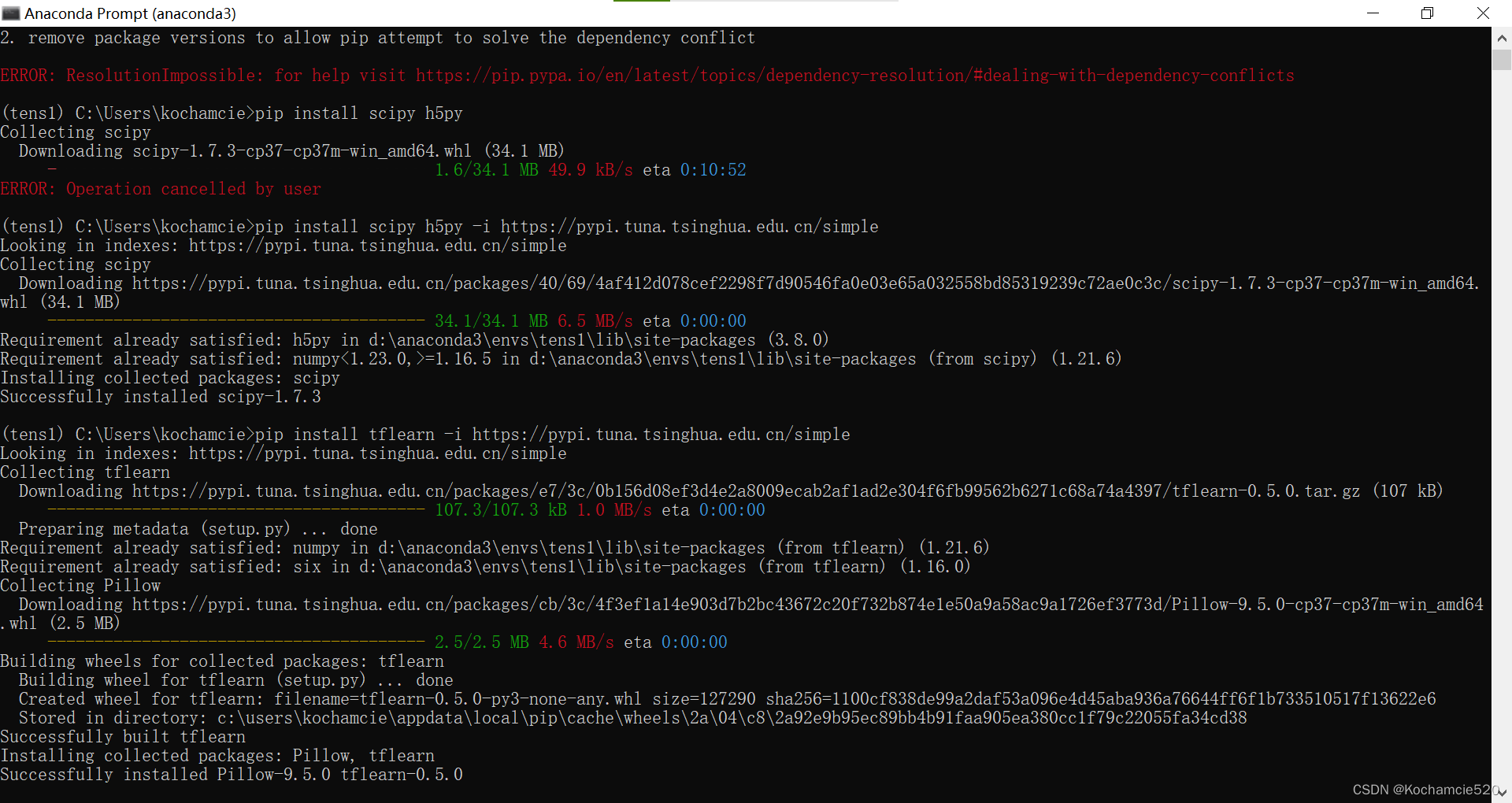 关于我用的tensorflow2但是运行不了代码又改装tensorflow1的悲惨心酸经历...我只是个菜狗而已，我讨厌装环境wwwww以及装tflearn之前要先装h5py...老是记不住 ...