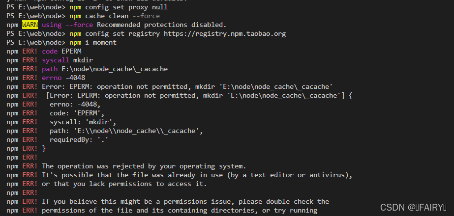 npm install 错误_registry.npmjs.org-CSDN博客
