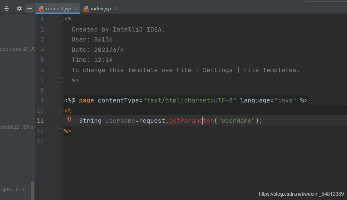 为什么我的JSP文件使用不了request.getParameter()方法_getparameter引用不了-CSDN博客