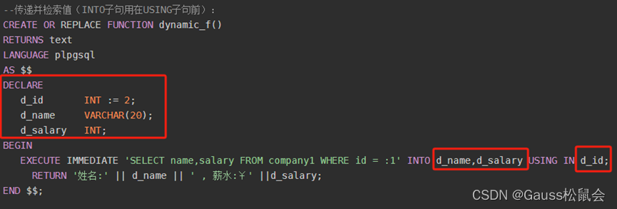 GaussDB SQL基础语法-变量&常量_gaussdb declare-CSDN博客