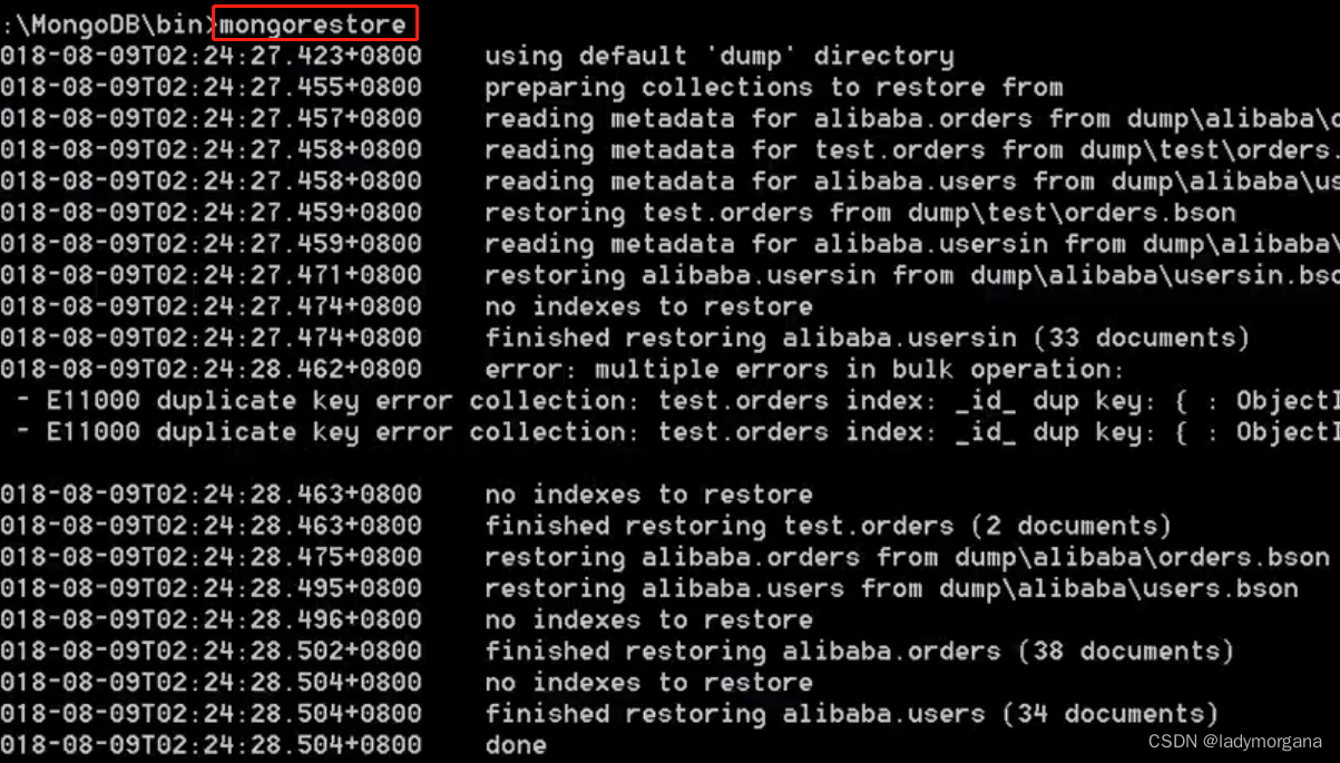 【DBA课程-笔记】第 4 章：MongoDB数据库管理备份_mongodb备份-CSDN博客