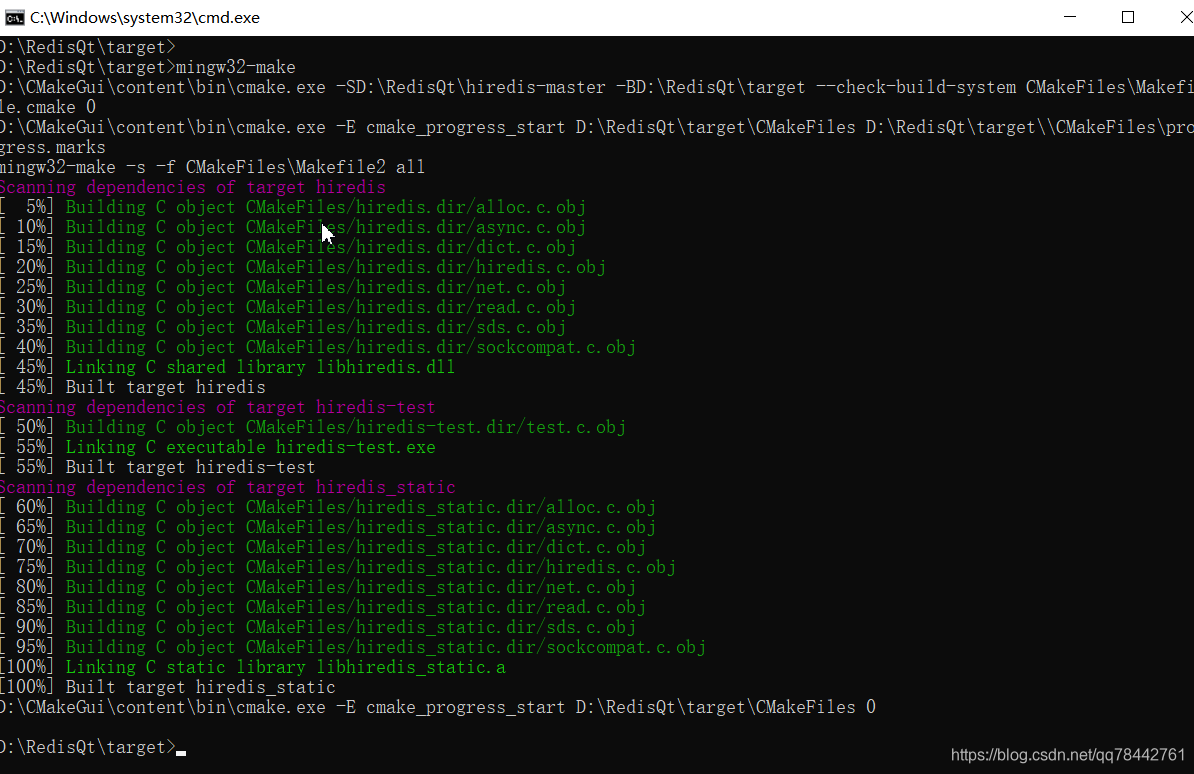 CMake笔记-使用CMake GUI生成MinGW的Makefiles及编译hiredis_cmakeui制作makefile-CSDN博客