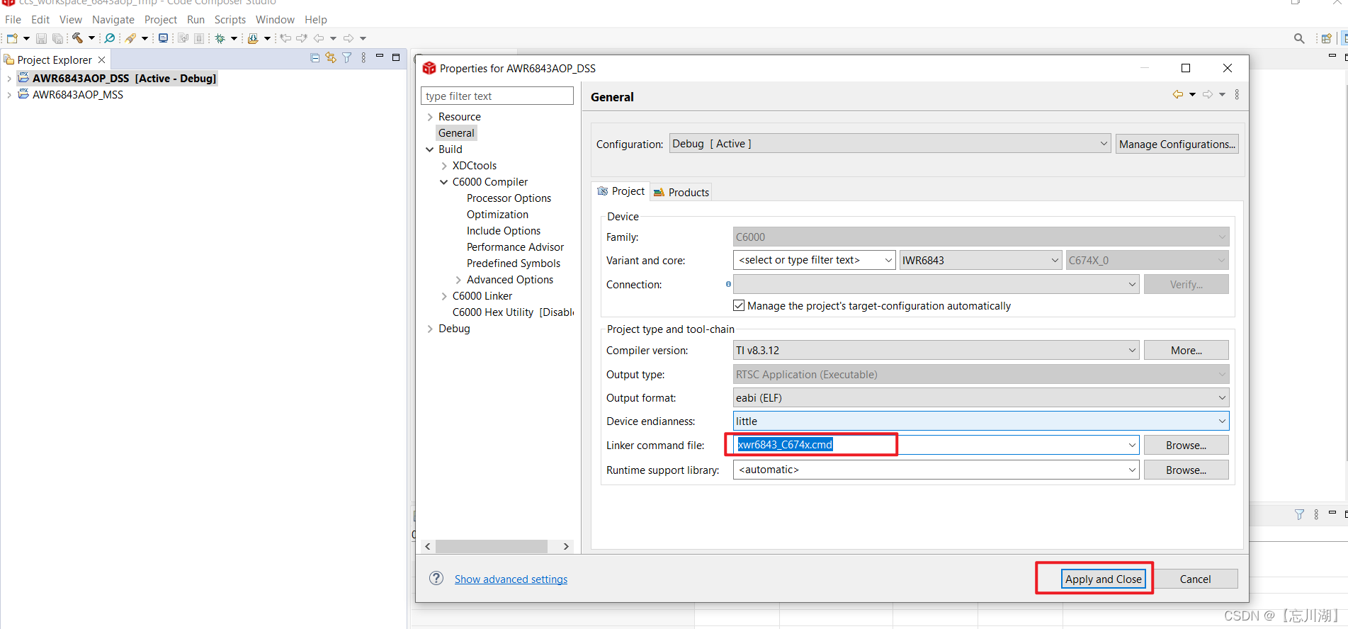 使用CCS12创建一个毫米波雷达的工程并调试(AWR6843AOP)_ccs12使用教程-CSDN博客