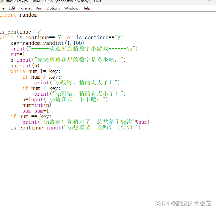 用Python编写猜数字小游戏,-CSDN博客