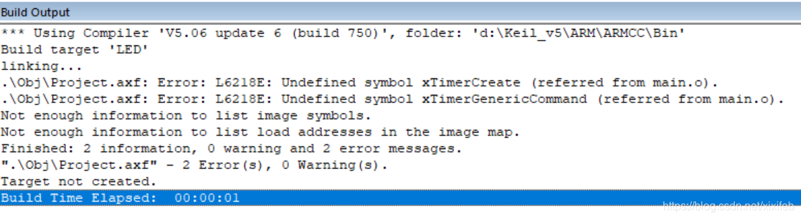 FreeRTOS移植问题Error: L6218E: Undefined symbol xTimerCreate (referred from main.o).-CSDN博客