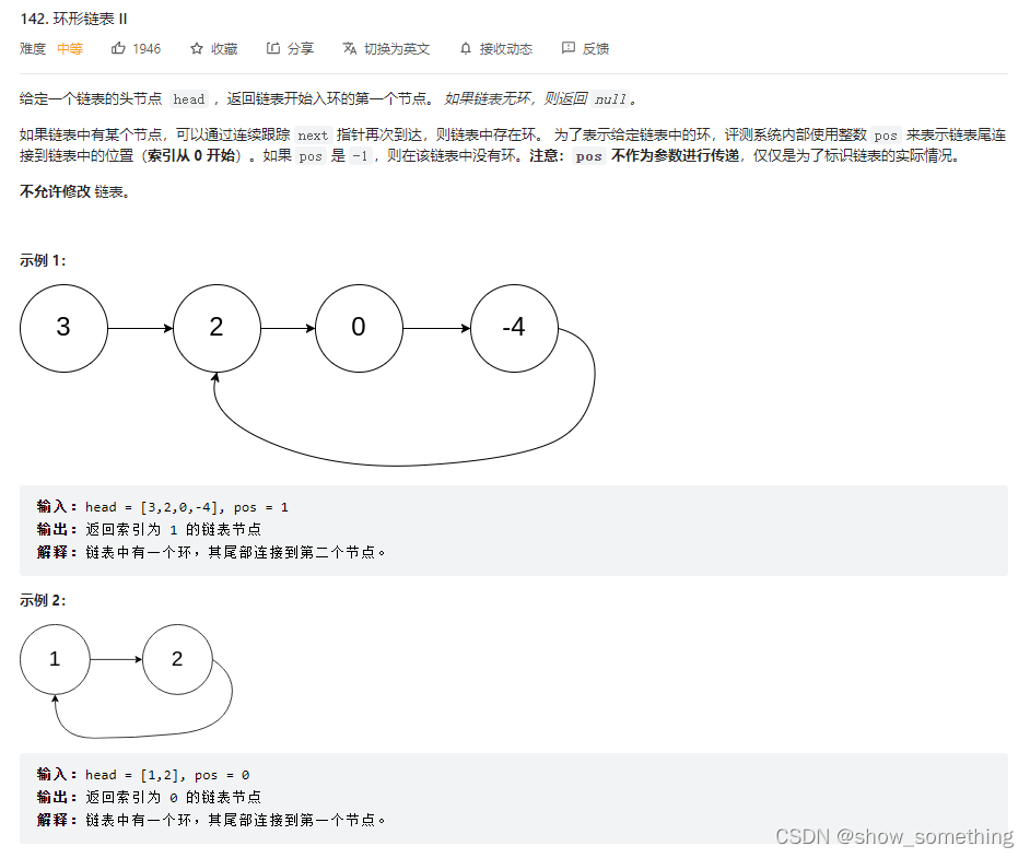 Leetcode链表——142环形链表 Ii怎么知道链表中环起点 Csdn博客