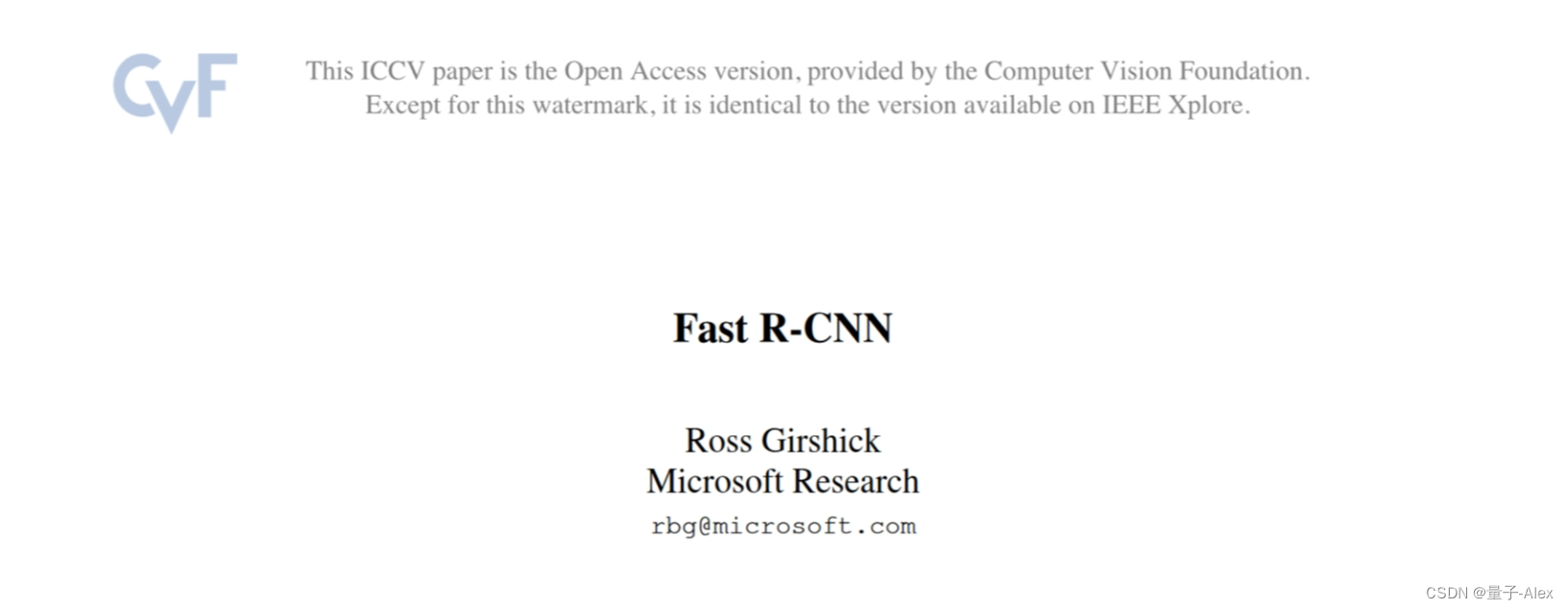 【CV论文精读】【Faster RCNN】Fast R-CNN_faster+rcnn使用深度可分离卷积-CSDN博客