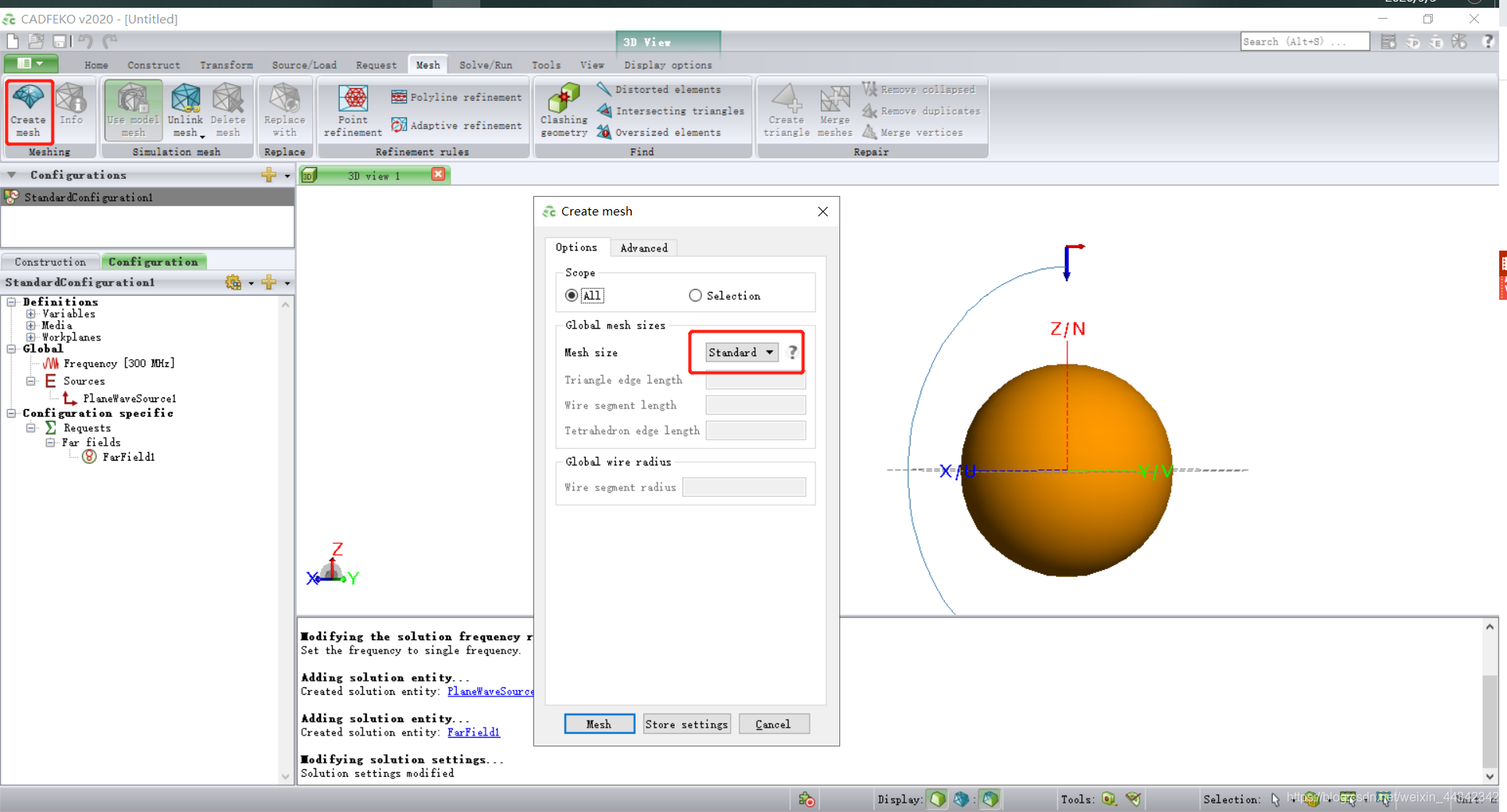FEKO金属球RCS仿真-CSDN博客