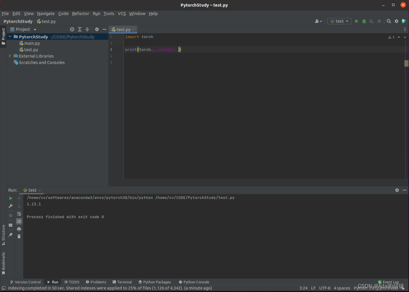 Ubuntu+Anaconda+Pytorch+PyCharm 环境搭建_ubuntu anaconda pytorch-CSDN博客