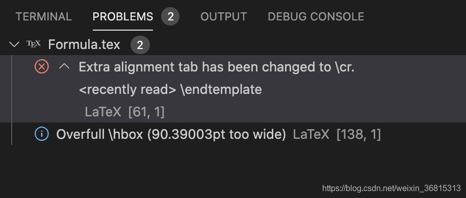 LaTex Extra alignment tab has been changed to \cr_extra algnment tab ...