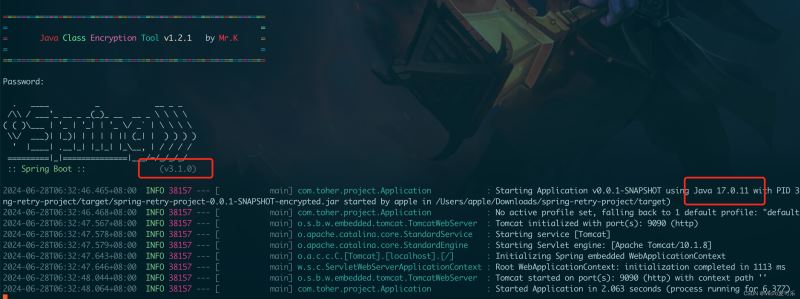 使用ClassFinal实现SpringBoot项目jar包加密的操作指南_classfinal startup failed, invalid password.-CSDN博客