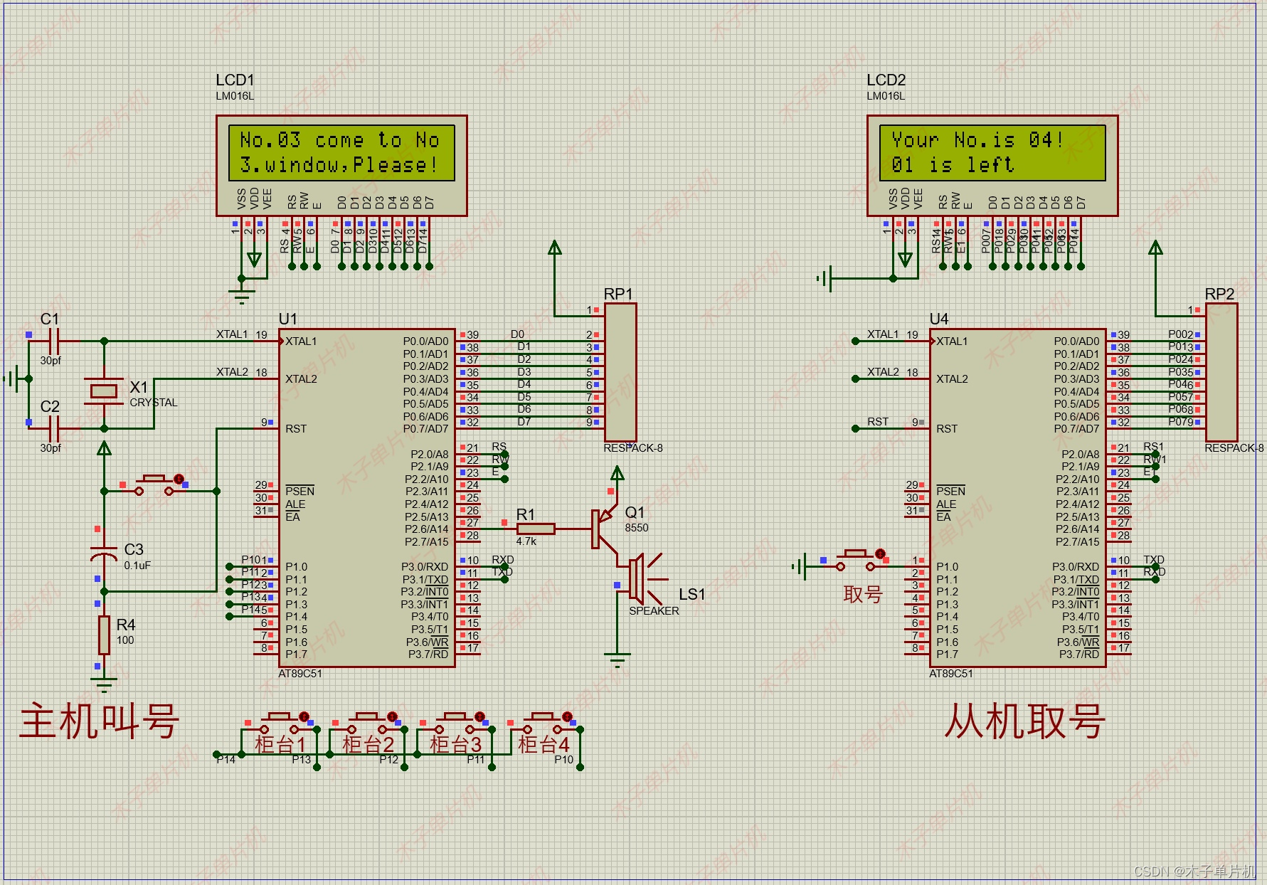 基于51单片机的排队叫号系统—两块单片机串行通信-CSDN博客