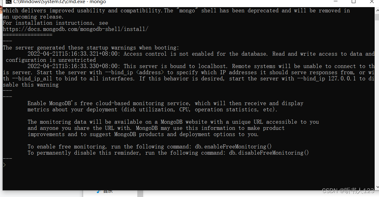 mongodb的安装与启动_新版mongodb怎么进 mong-CSDN博客