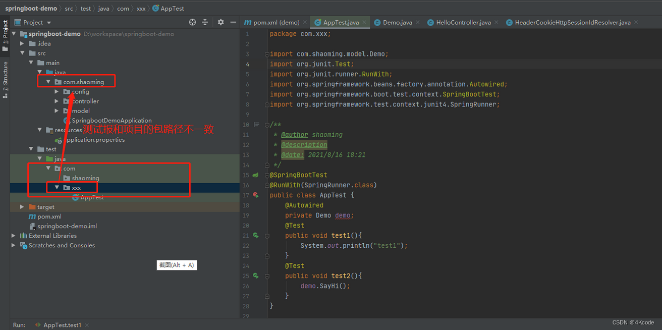 Unable to find a @SpringBootConfiguration, you need to use @ContextConfiguration or ...