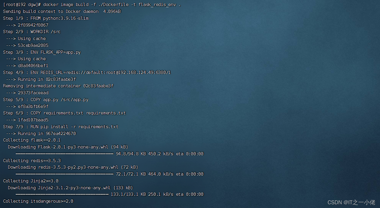 使用Dockerfile构建python项目镜像(flask框架+redis+环境变量)_dockerfile python项目-CSDN博客