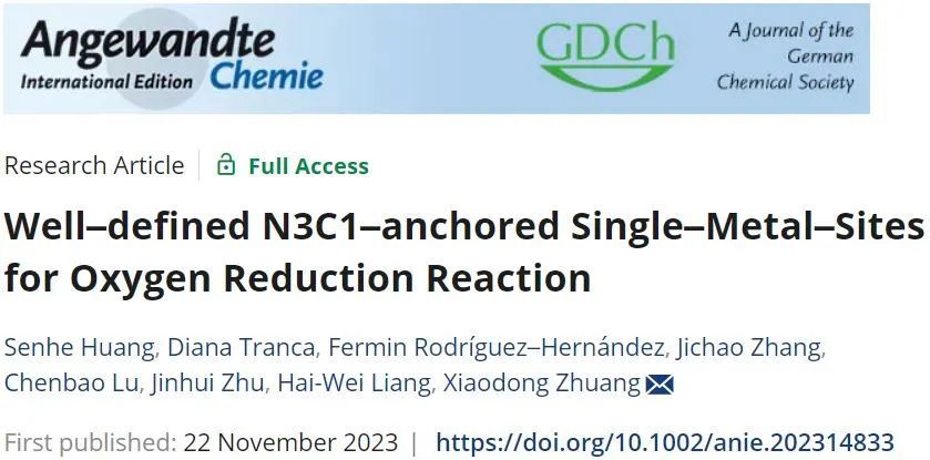 Angew. Chem. Int. Ed.：用于ORR的M-N3C1单原子催化剂_活性金属d带中心位移,-CSDN博客