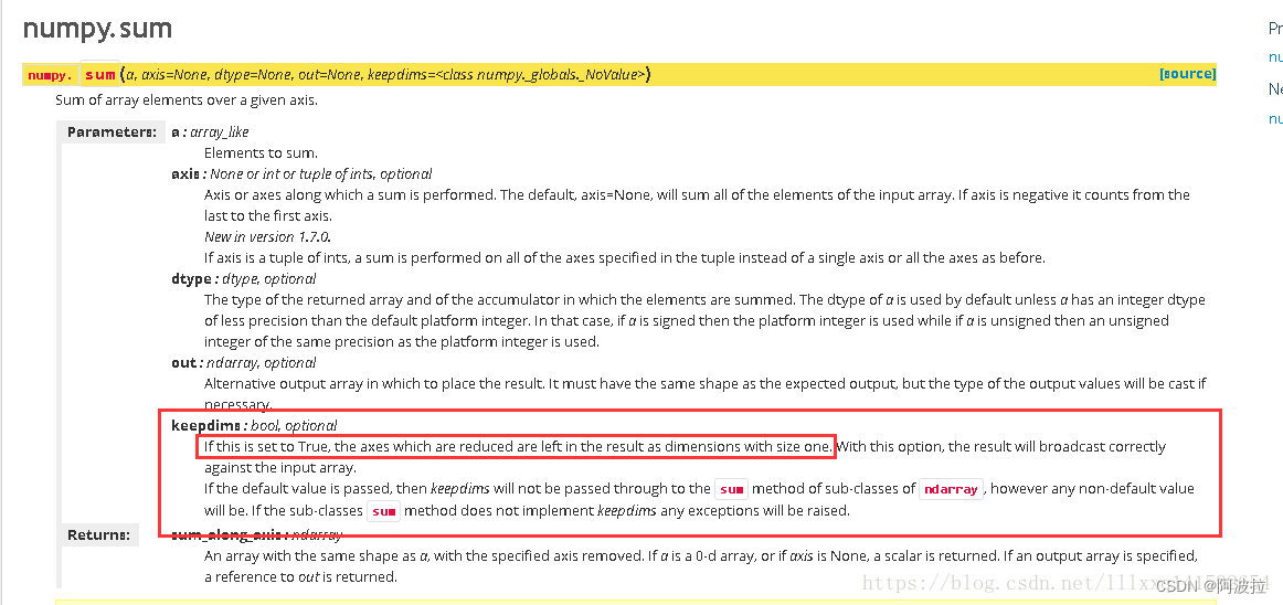 numpy中的keepdims参数-CSDN博客