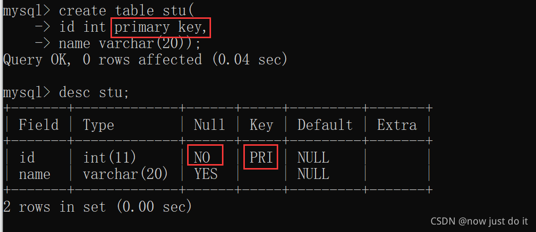 MySQL中的约束以及重要操作_primary key,notnull-CSDN博客