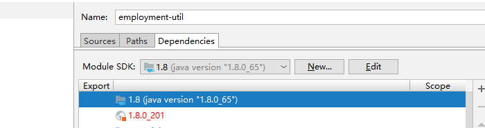 Error:java: Cannot find JDK '1.8.0_201' for module 'employment-util'_java: cannot find jdk '1.8 ...