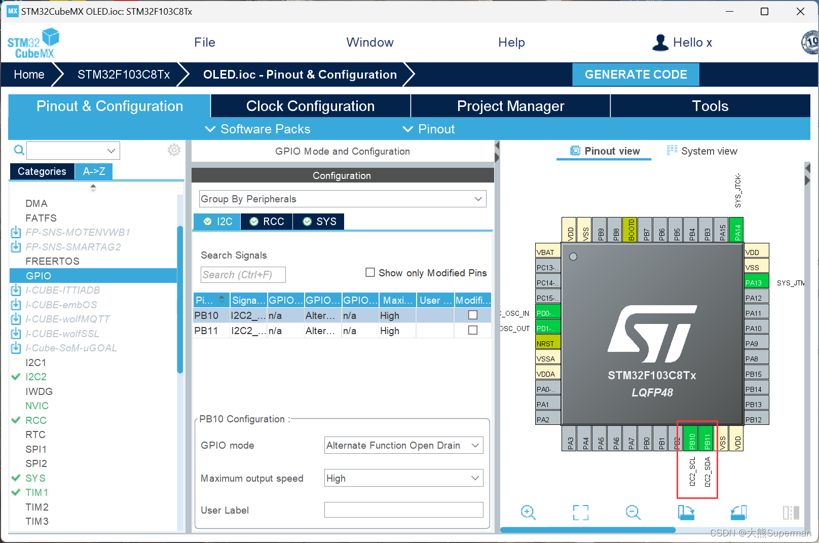 基于I2C协议的OLED显示(利用U82G库)_u8g2下载-CSDN博客